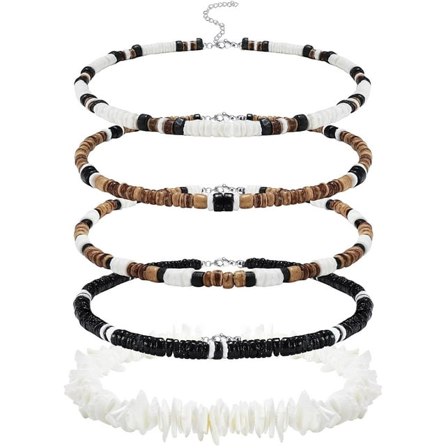 Surfer Necklace for Men Puka Shell Necklace Men Sea Shell Necklace Clam ...