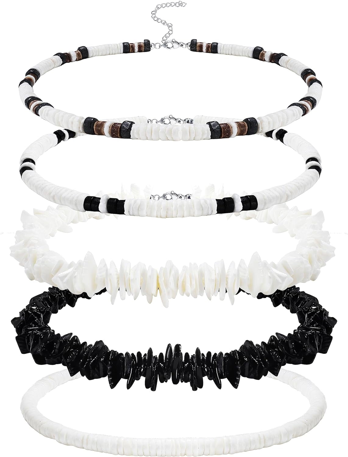 Surfer Necklace for Men Puka Shell Necklace Men Sea Shell Necklace Clam ...