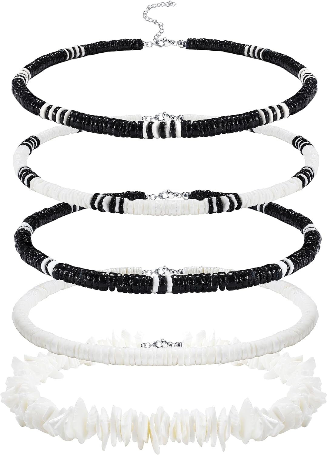 Surfer Necklace for Men Puka Shell Necklace Men Sea Shell Necklace Clam ...