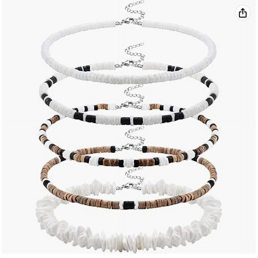 Surfer Necklace for Men Puka Shell Necklace Men Sea Shell Necklace Clam ...