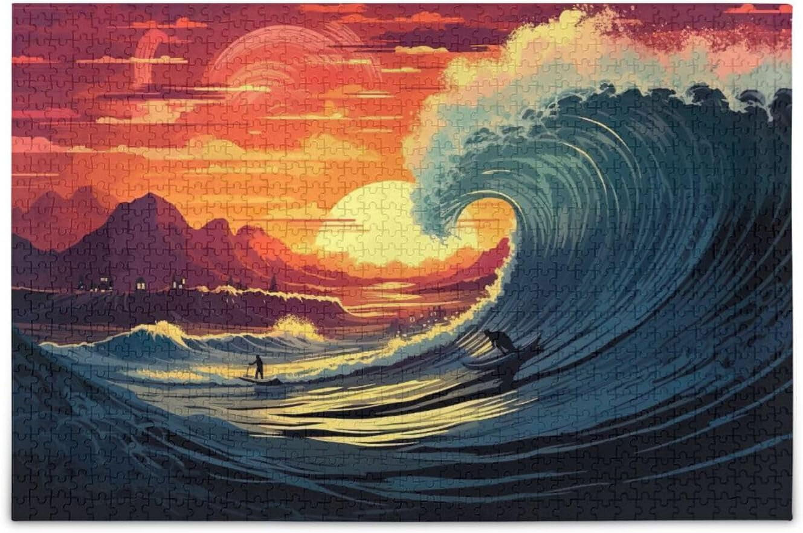 Surfer Riding Waves Jigsaw Puzzles 500 PiecesPuzzles for Adults Family ...
