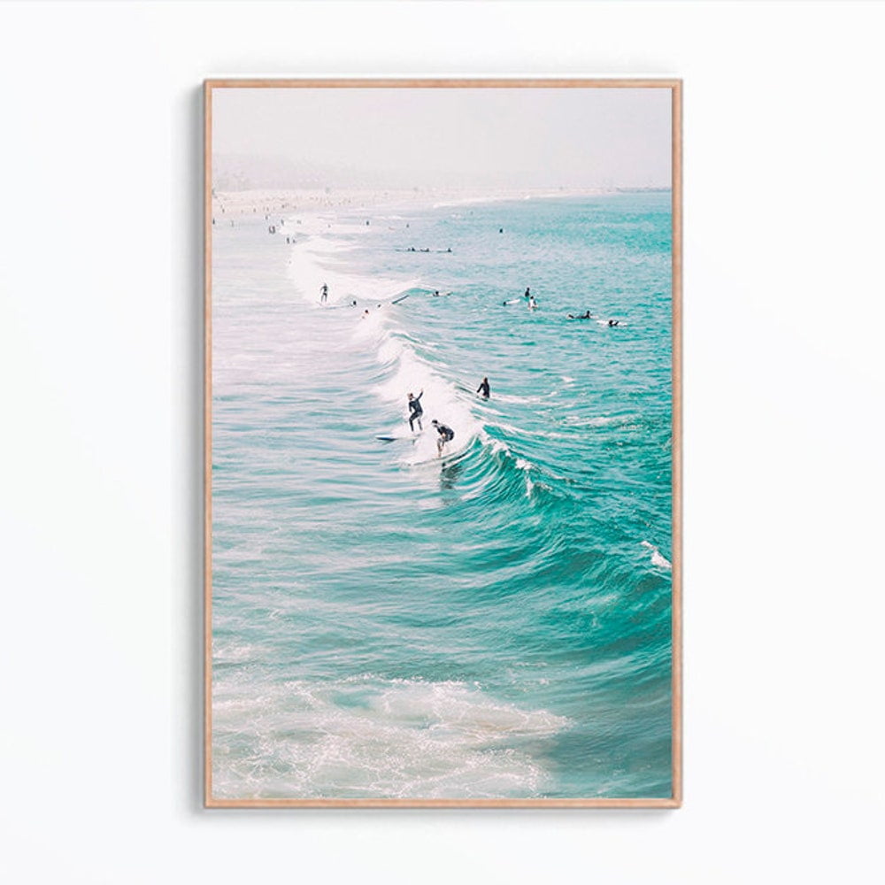 Surfer Wall Art Print, Surfing Poster, Coastal Print, Surf Printable Art, Surf Wall Decor, Ocean ...