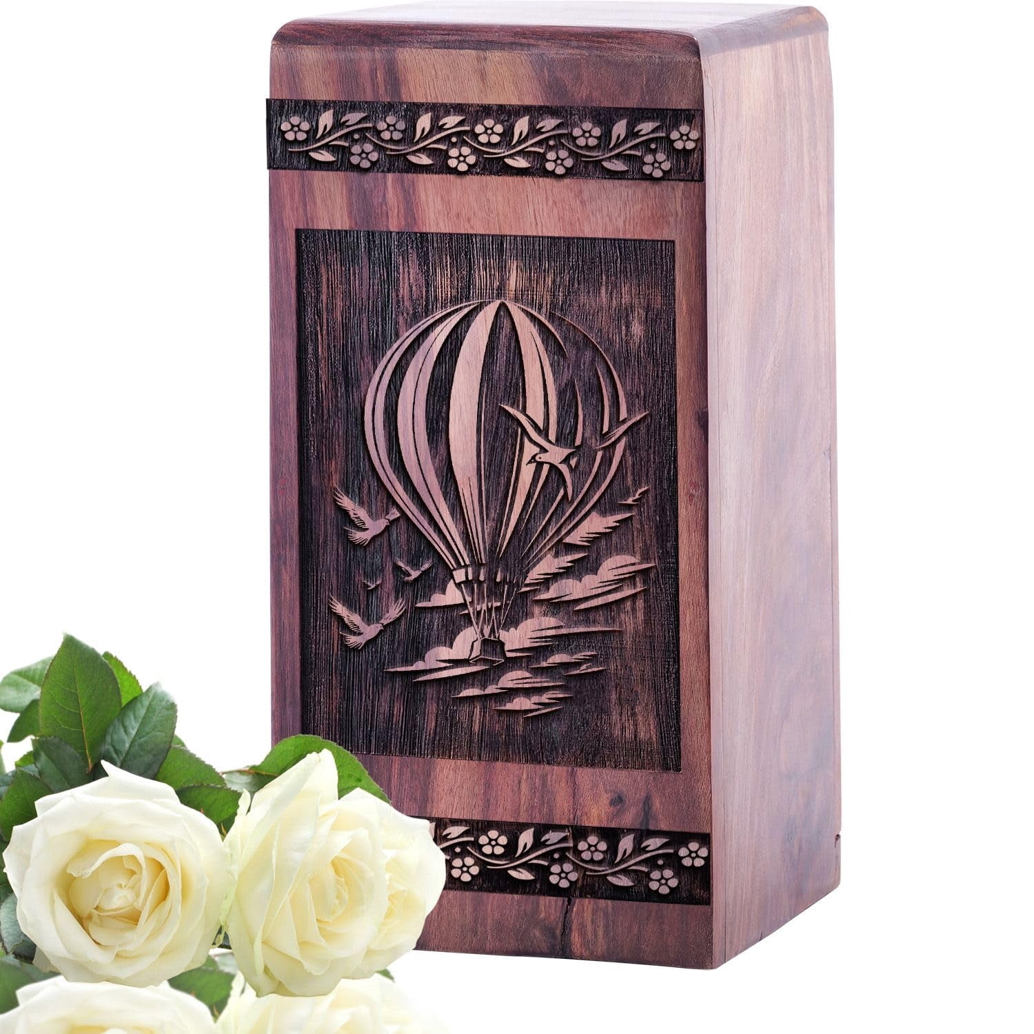 Surfer Wood Remembrance Urn, Timeless Memory Chest, Elegant Ashes Vault ...