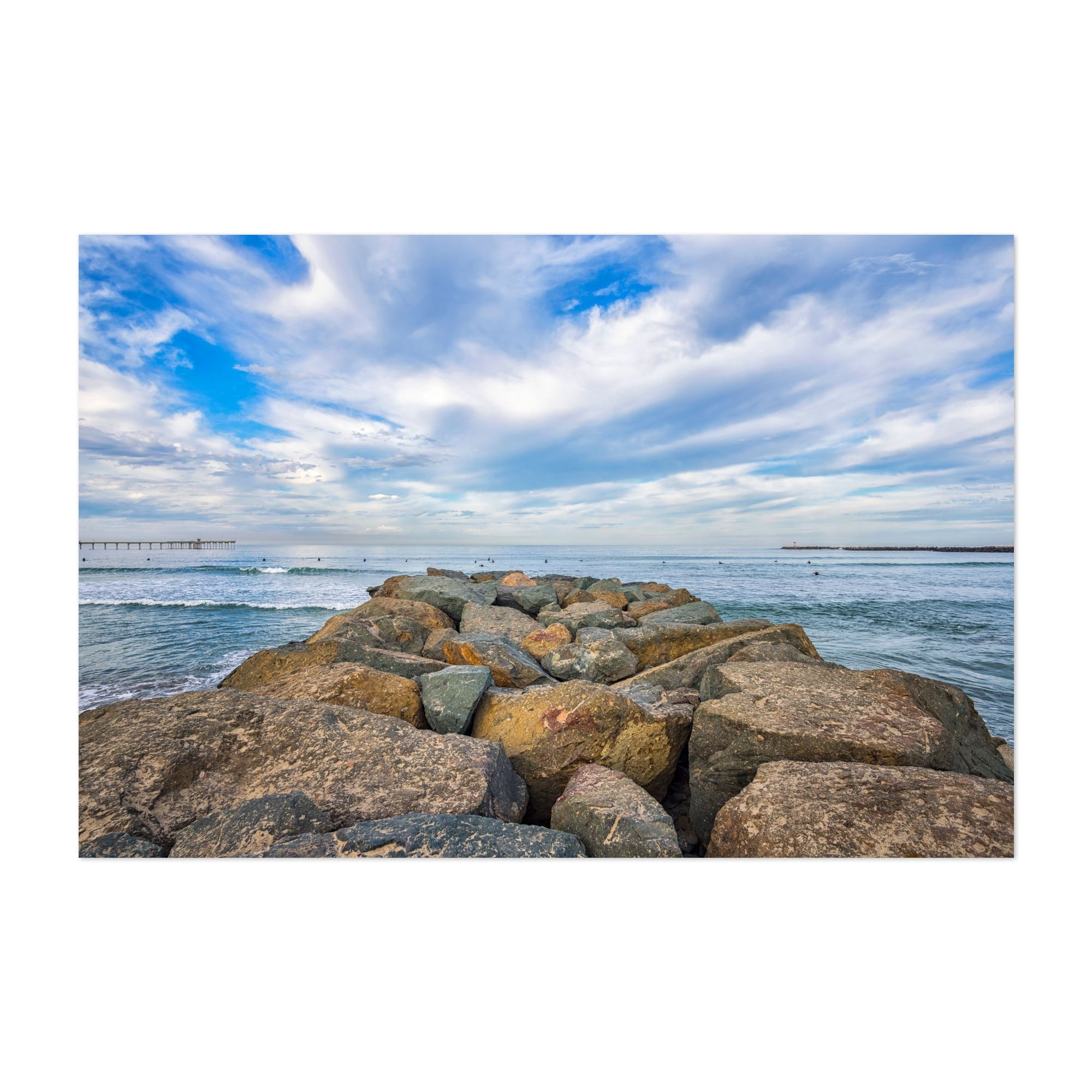 Surfers At The End Of The Jetty - San Diego California Photography ...