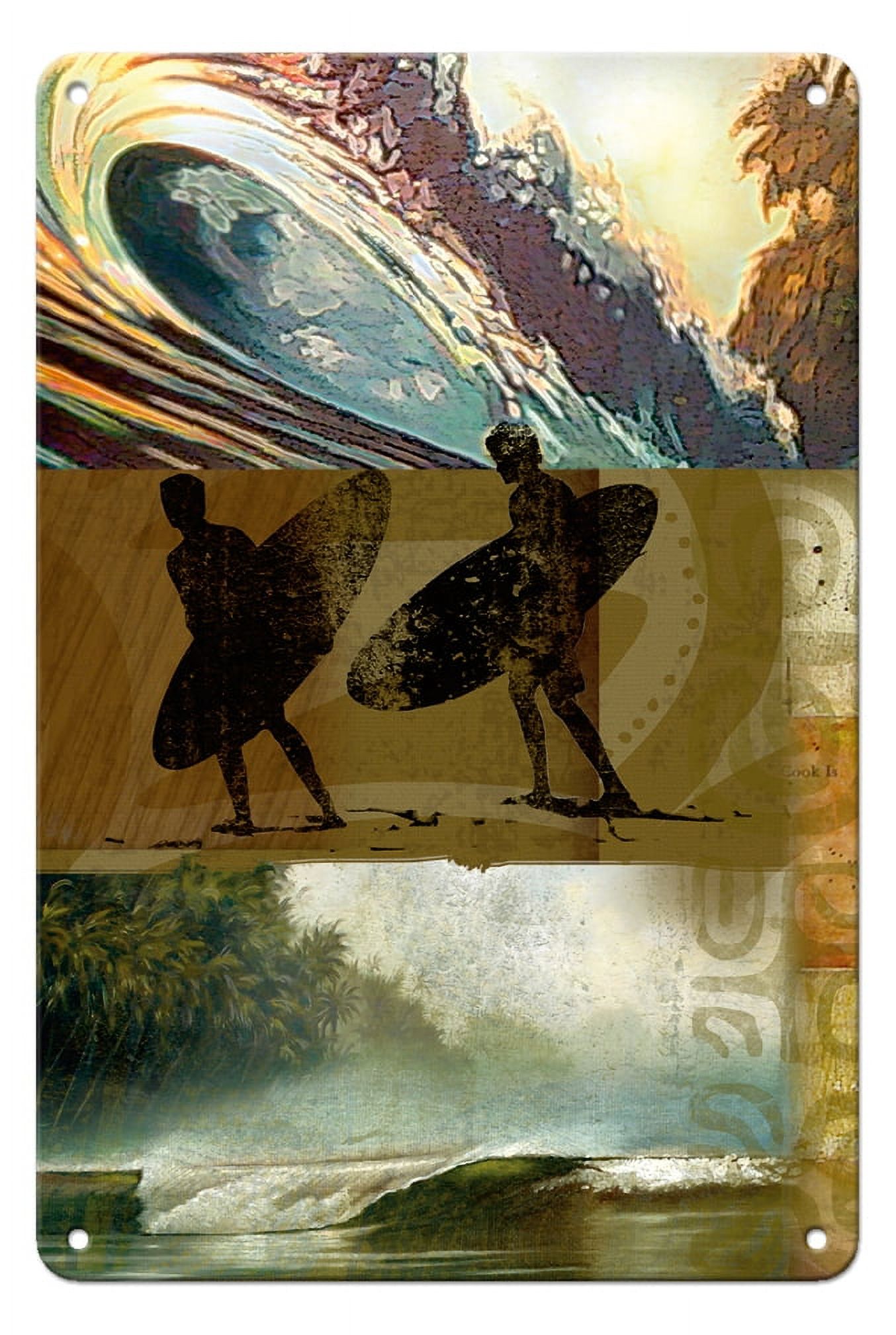 Surfers Journal Entry 14 - Breaking Waves - Original Collage Art by ...