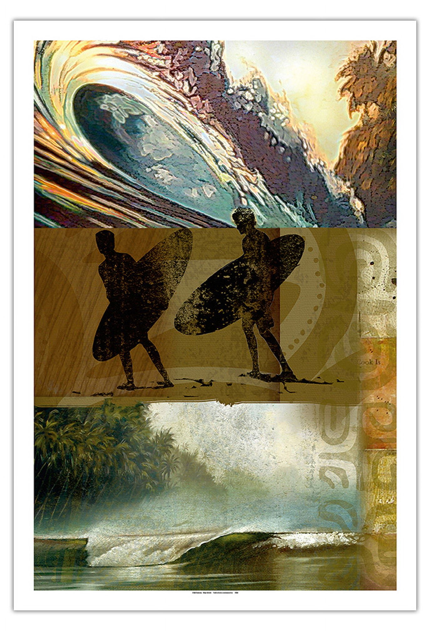 Surfers Journal Entry 14 - Breaking Waves - Original Collage Art by ...