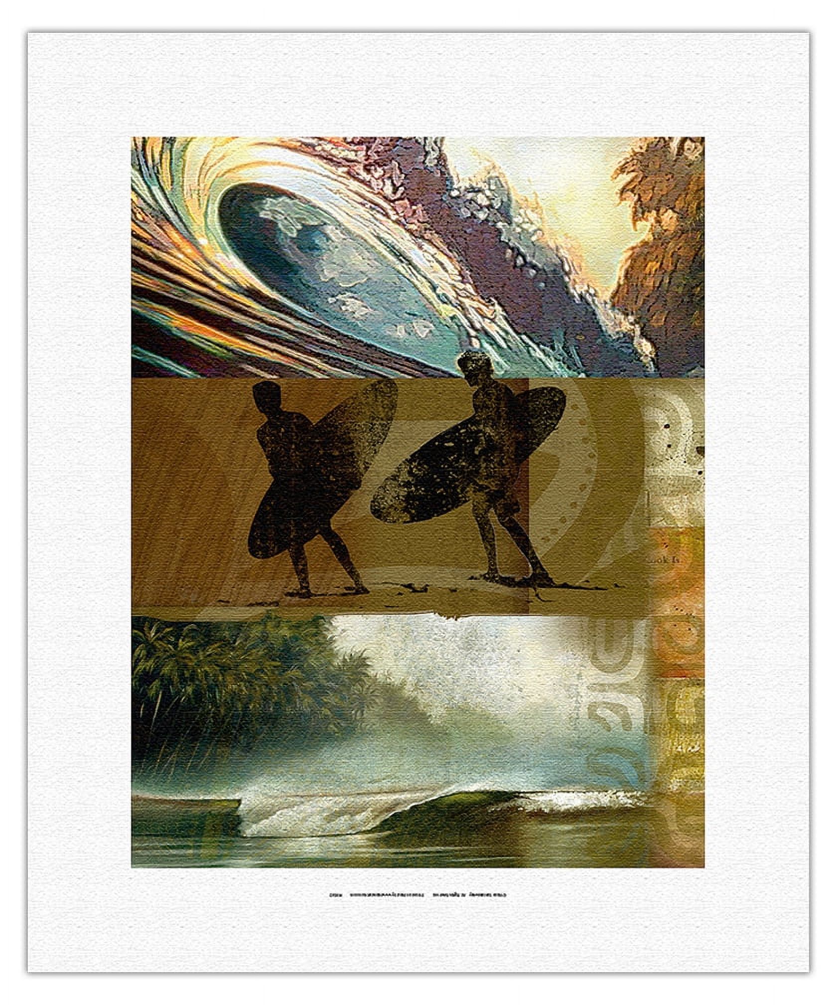 Surfers Journal Entry 14 - Breaking Waves - Original Collage Art by ...