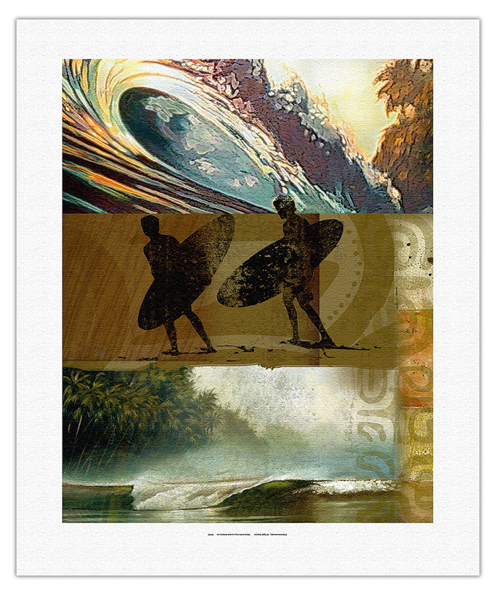 Surfers Journal Entry 14 - Breaking Waves - Original Collage Art by ...