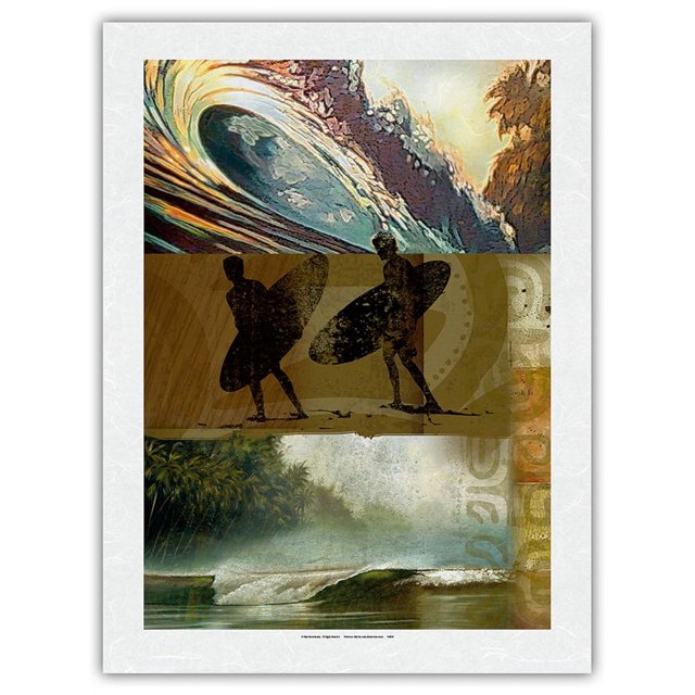 Surfers Journal Entry 14 - Breaking Waves - Original Collage Art by ...
