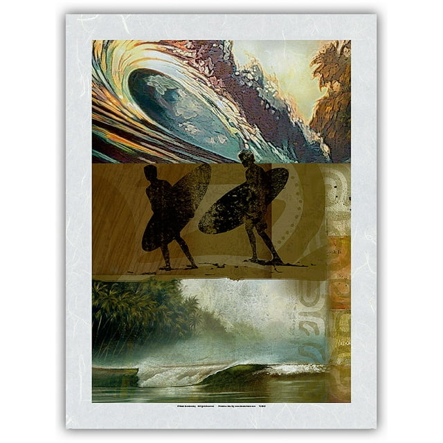 Surfers Journal Entry 14 - Breaking Waves - Original Collage Art by ...