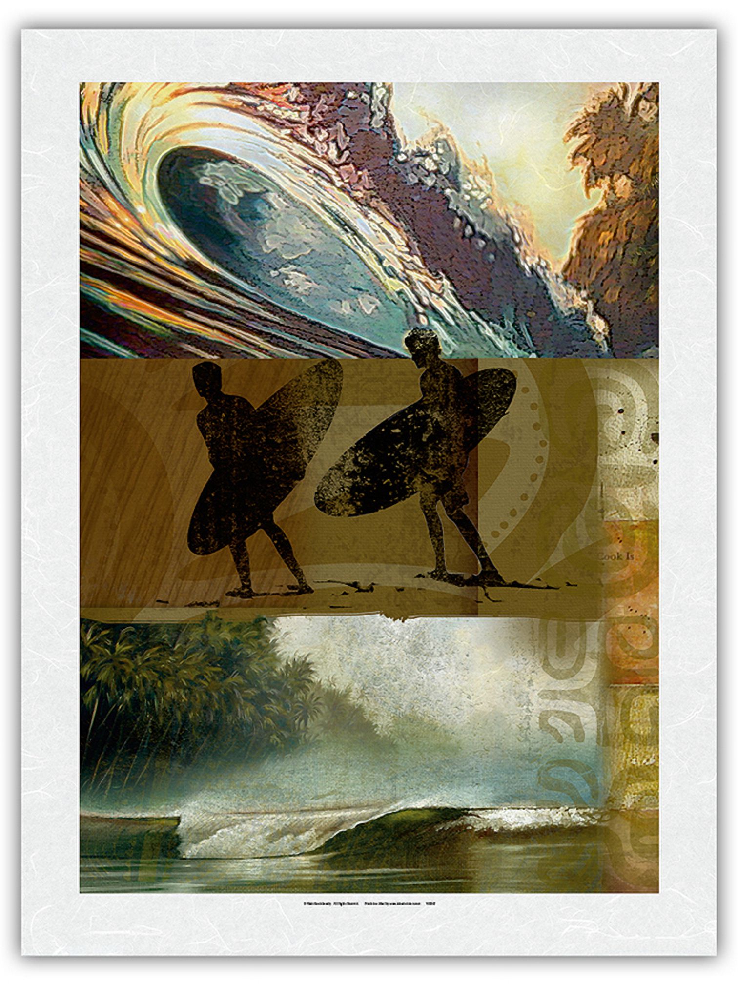 Surfers Journal Entry 14 - Breaking Waves - Original Collage Art by ...