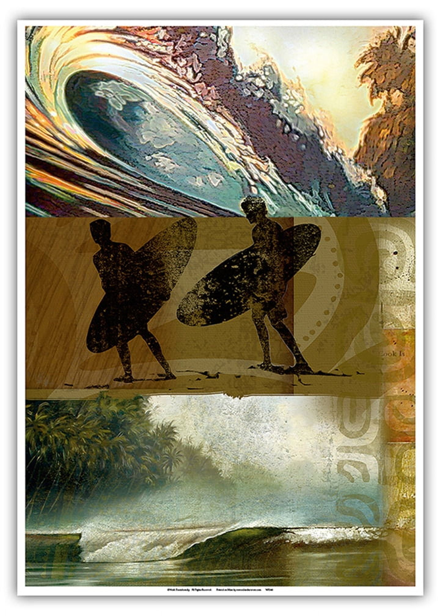 Surfers Journal Entry 14 - Breaking Waves - Original Collage Art by ...
