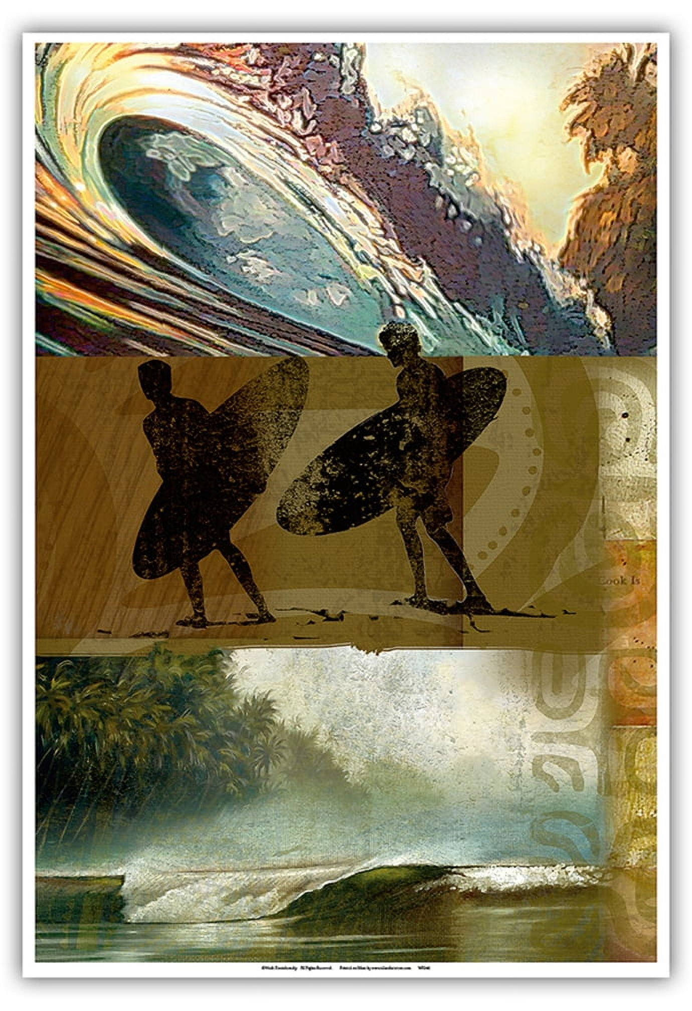 Surfers Journal Entry 14 - Breaking Waves - Original Collage Art by ...