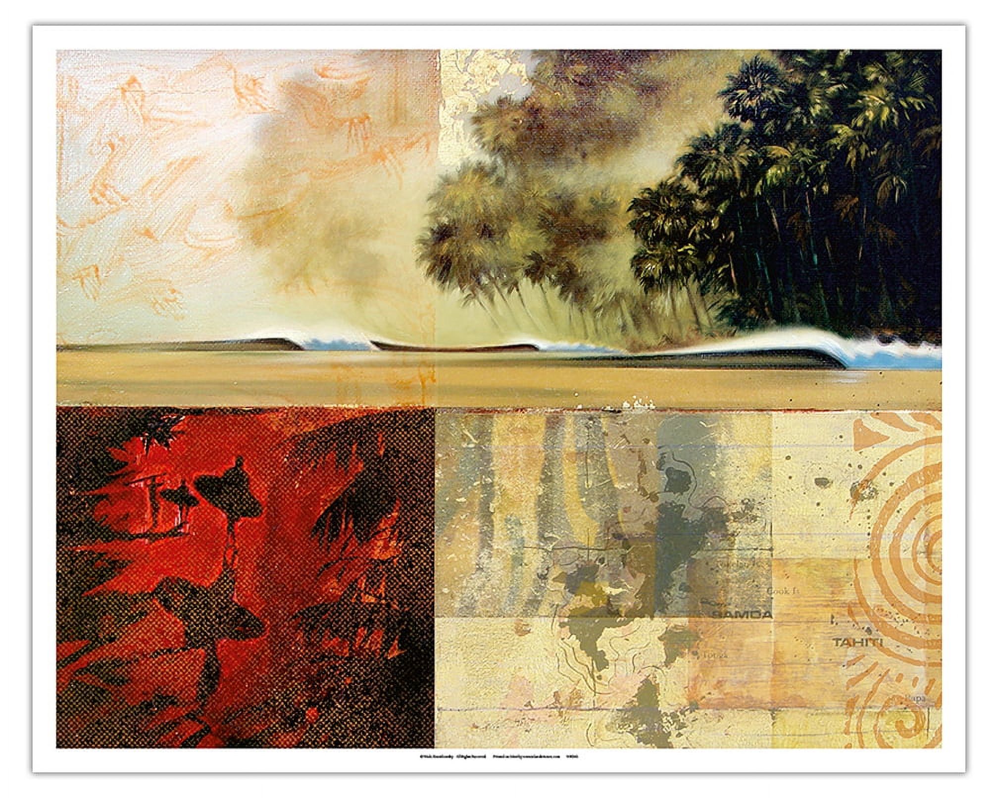 Surfers Journal Entry 41 - Tropical Waves - Original Collage Art by ...