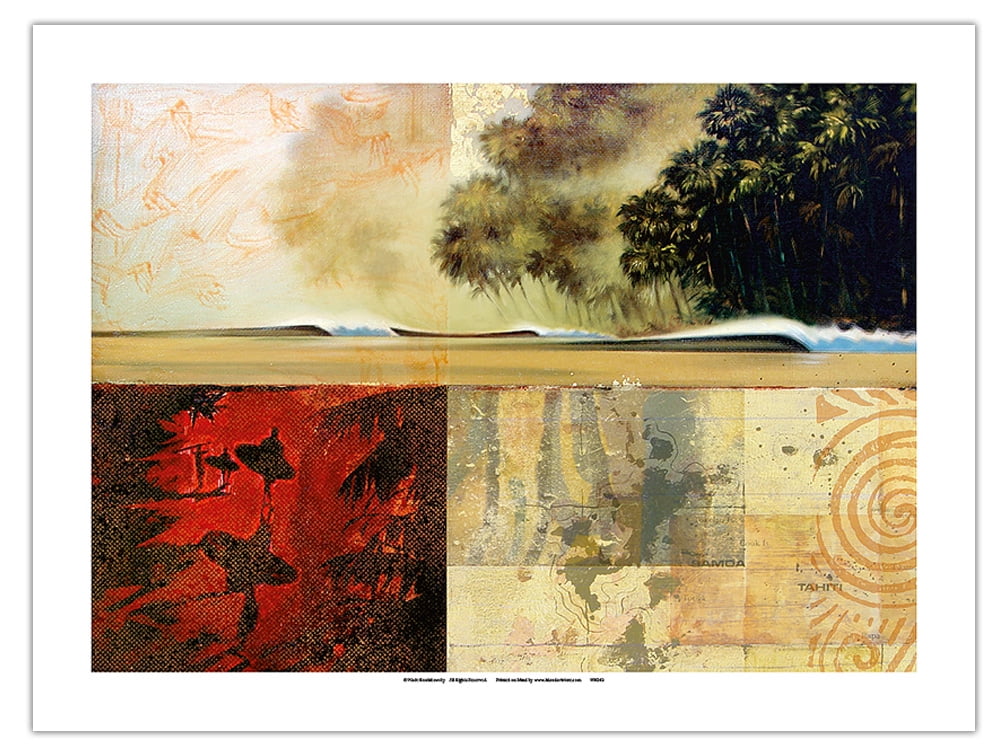 Surfers Journal Entry 41 - Tropical Waves - Original Collage Art by ...