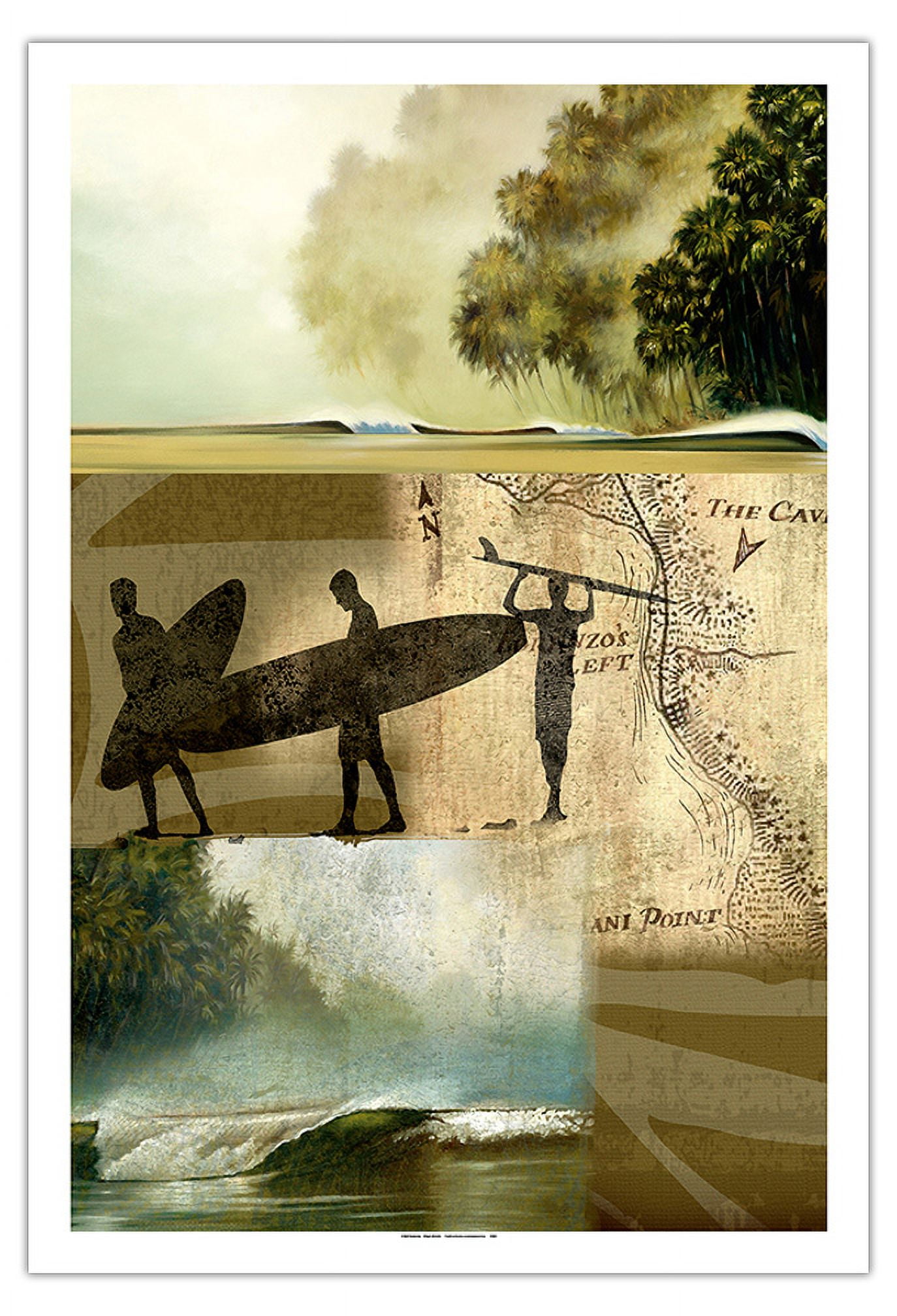 Surfers Journal Entry 43 - Chasing Waves - Original Collage Art by Wade ...