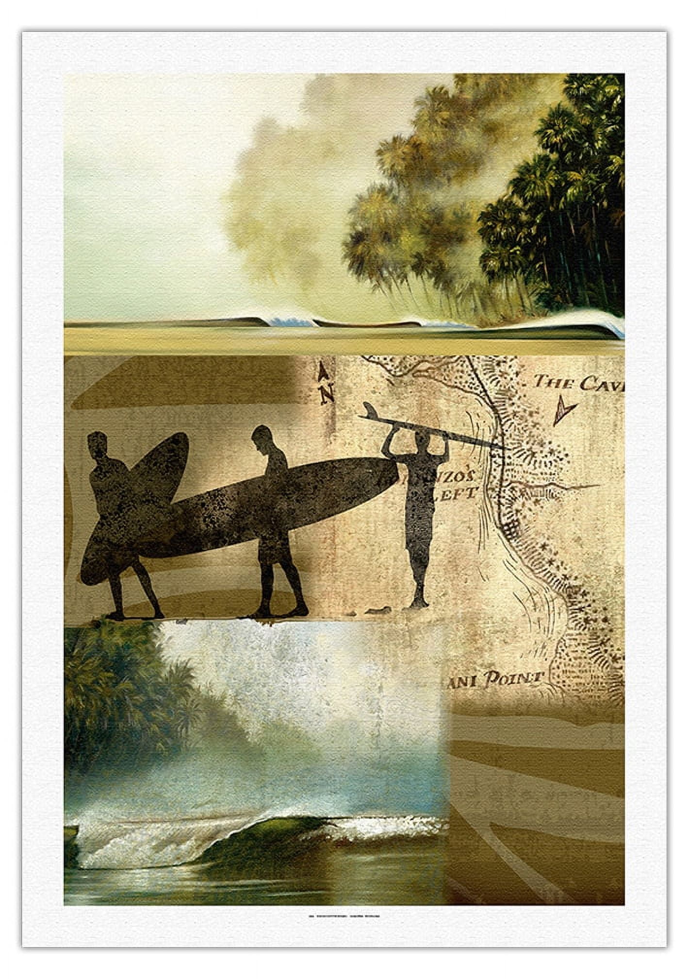 Surfers Journal Entry 43 - Chasing Waves - Original Collage Art by Wade ...