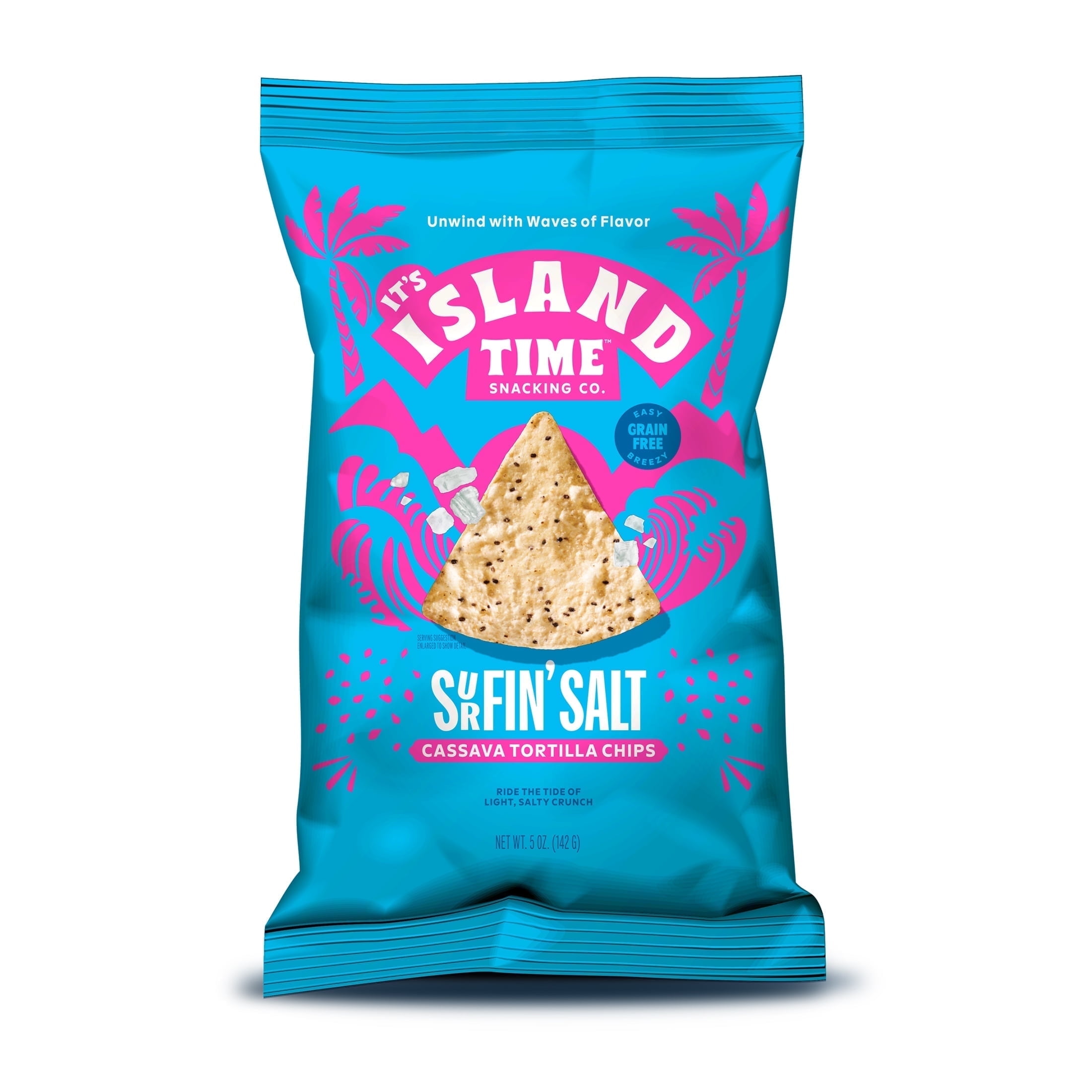 Island Time Snacks Surfin' Salt Cassava Tortilla Chips, Grain Free, 5 ...