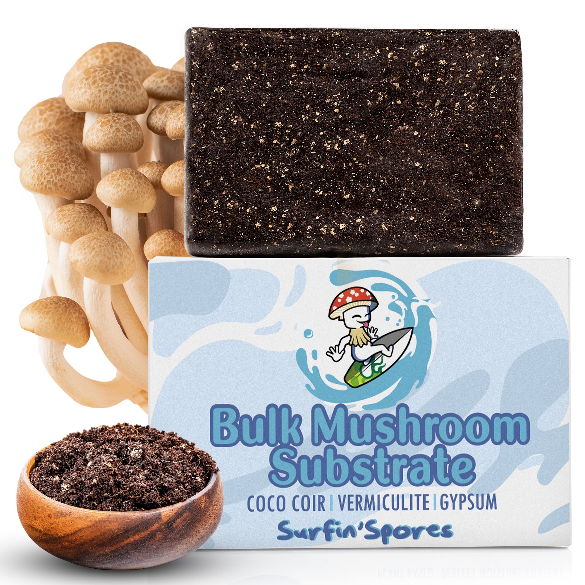 Bulk Mushroom Substrate - 5 lbs Expert Mycologist Blend of Coco Coir ...