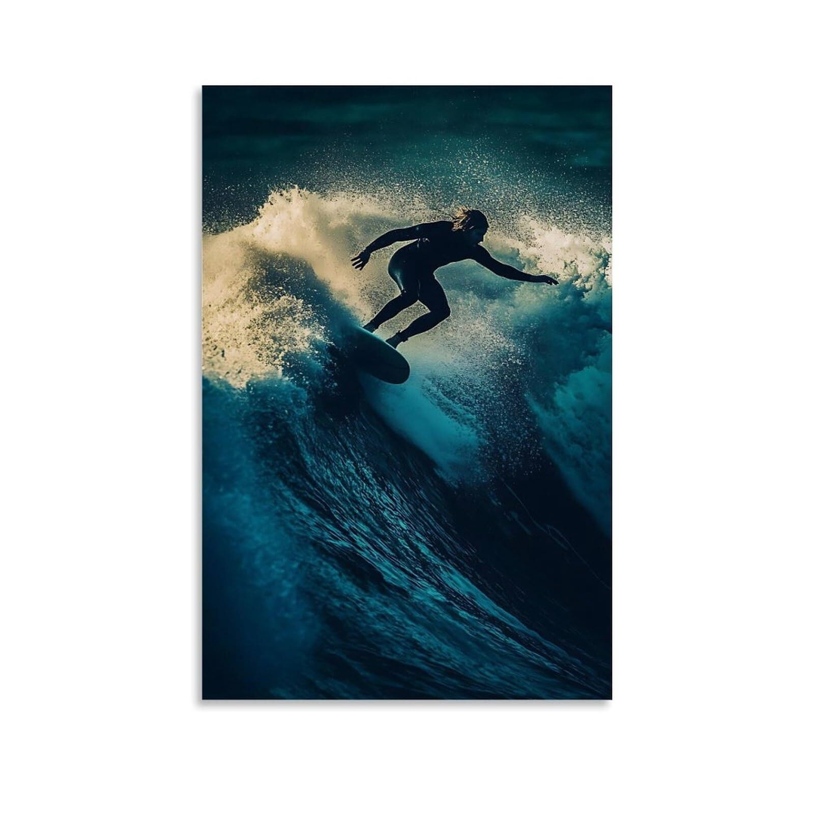 Surfing Adventure Poster Ocean Wave Art Print Extreme Sports Wall Decor ...