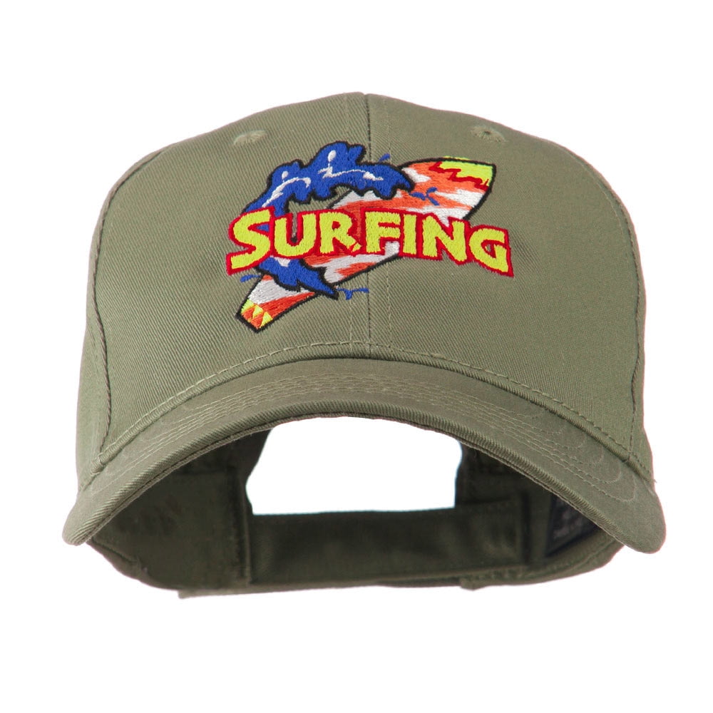Surfing Board Logo Embroidered Cap - Olive OSFM - Walmart.com