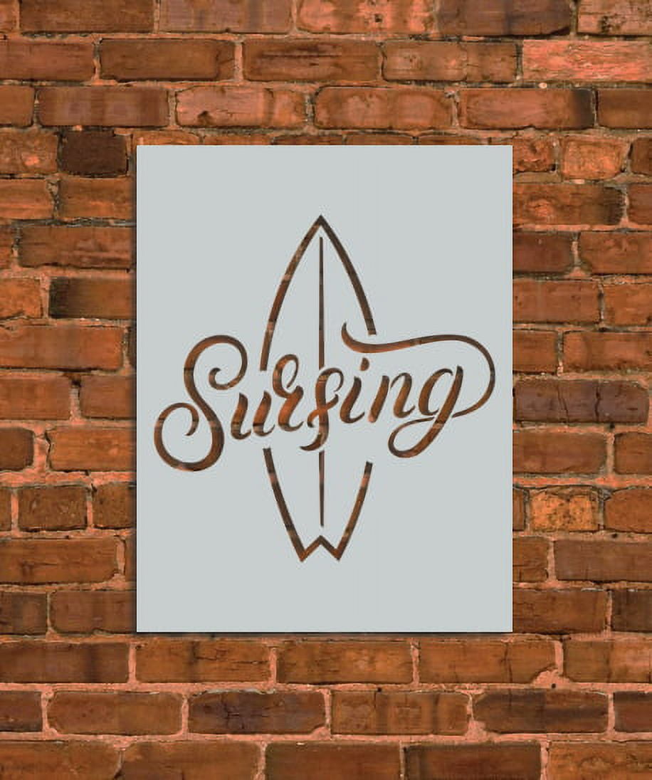 Surfing Board Stencil - Walmart.com