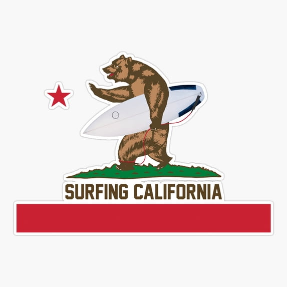 Surfing California Vinyl Decal Sticker - Walmart.com