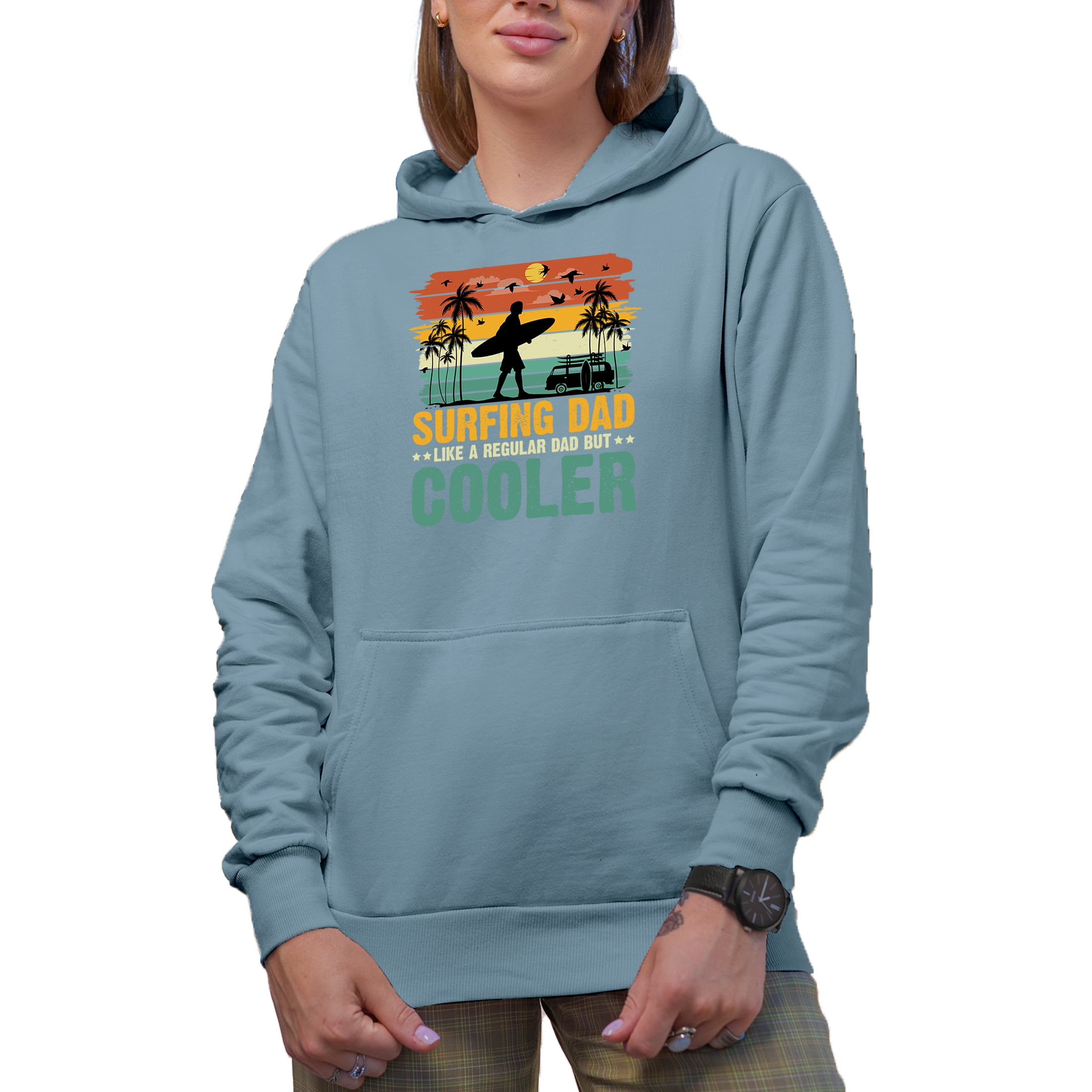 Surfing Dad Like a Regular Dad but Cooler, Surfer Father's Day, Light ...
