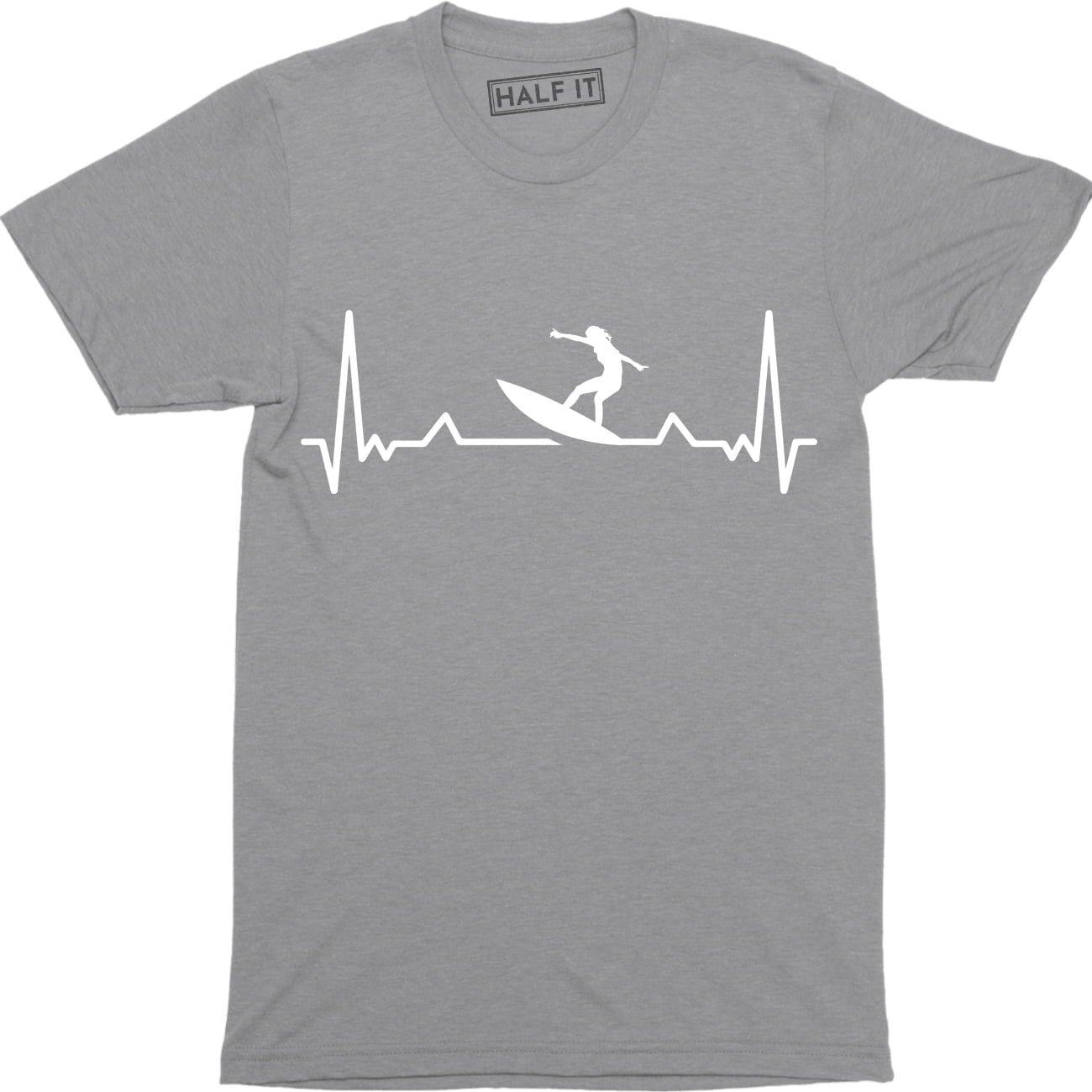 Surfing Heart Beat Pulse Surf Board Accessory Surfer birthday funny T ...