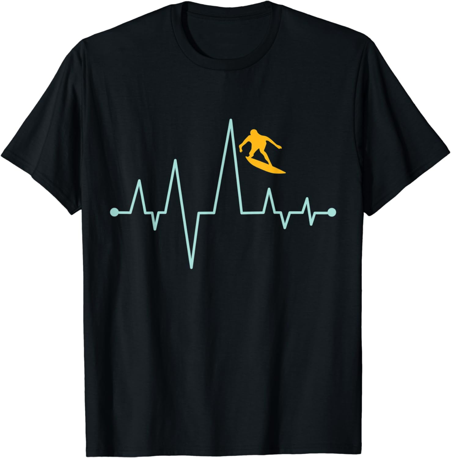 Surfing Heart Rate - Funny Surfers Surfboard T-Shirt - Walmart.com