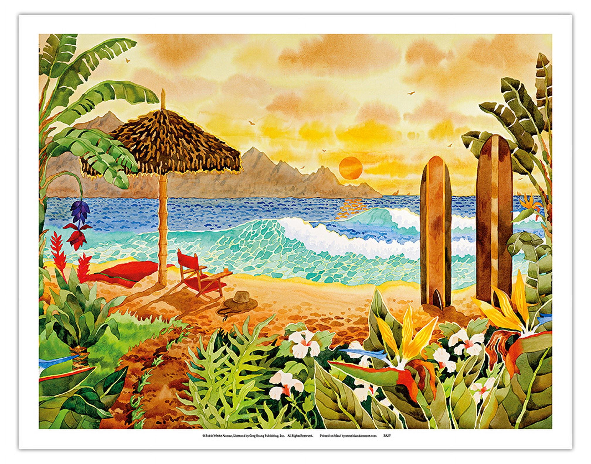 Surfing the Islands - Tropical Beach Paradise - Hawaii - Hawaiian ...