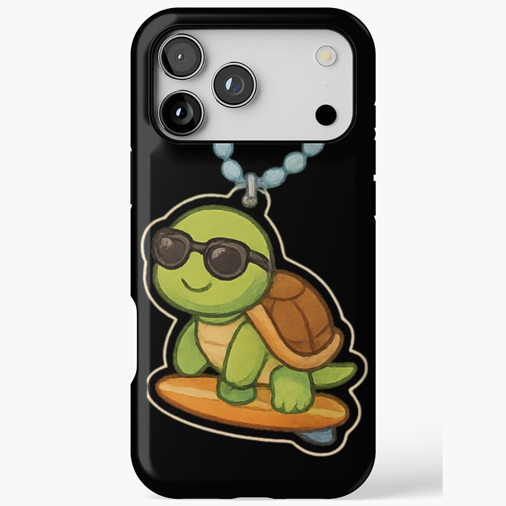 Surfing Kawaii Turtle Cute Cartoon Animal Design Phone Case for iPhone ...