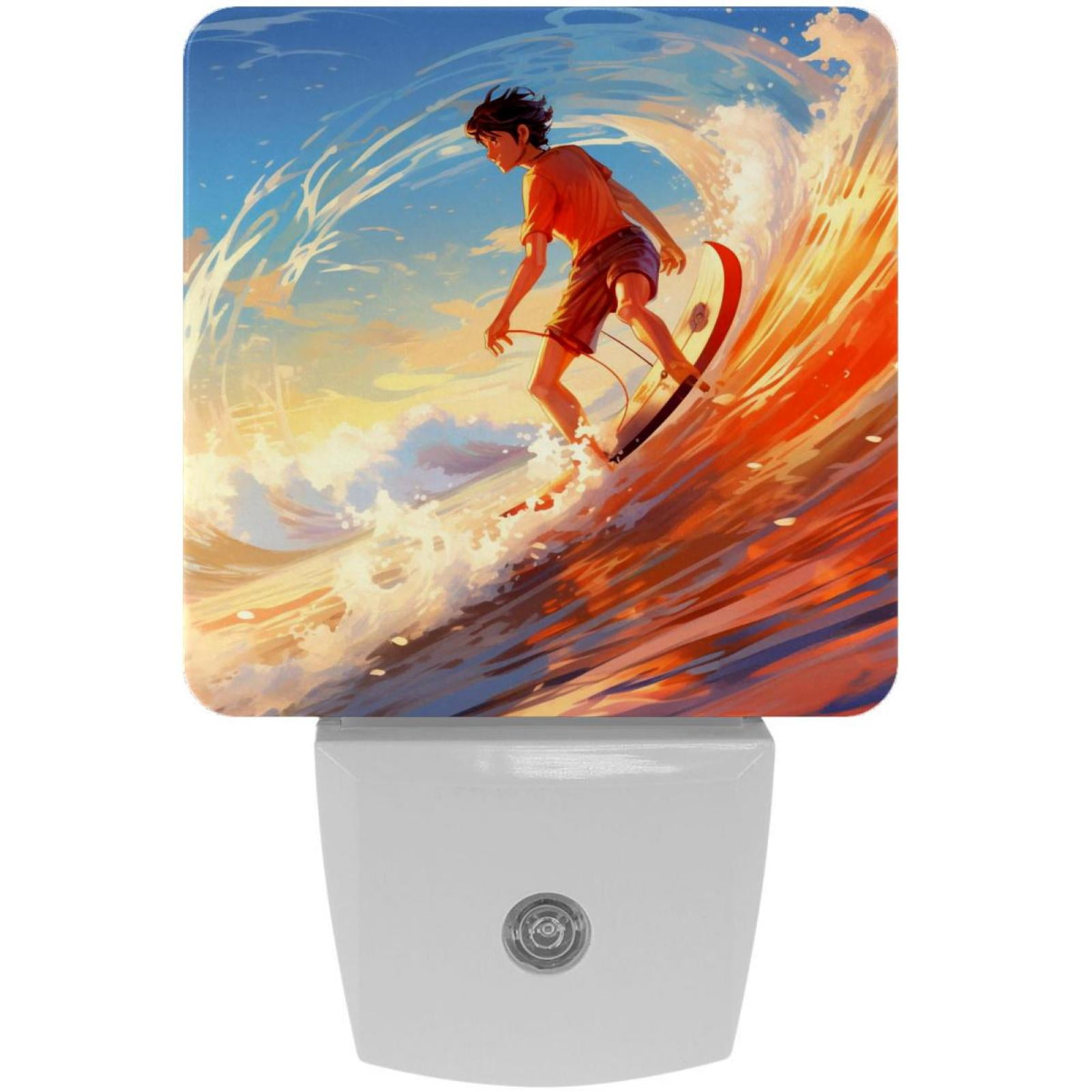 Surfing LED Square Night Light - Small and Bright Square-shaped LED ...