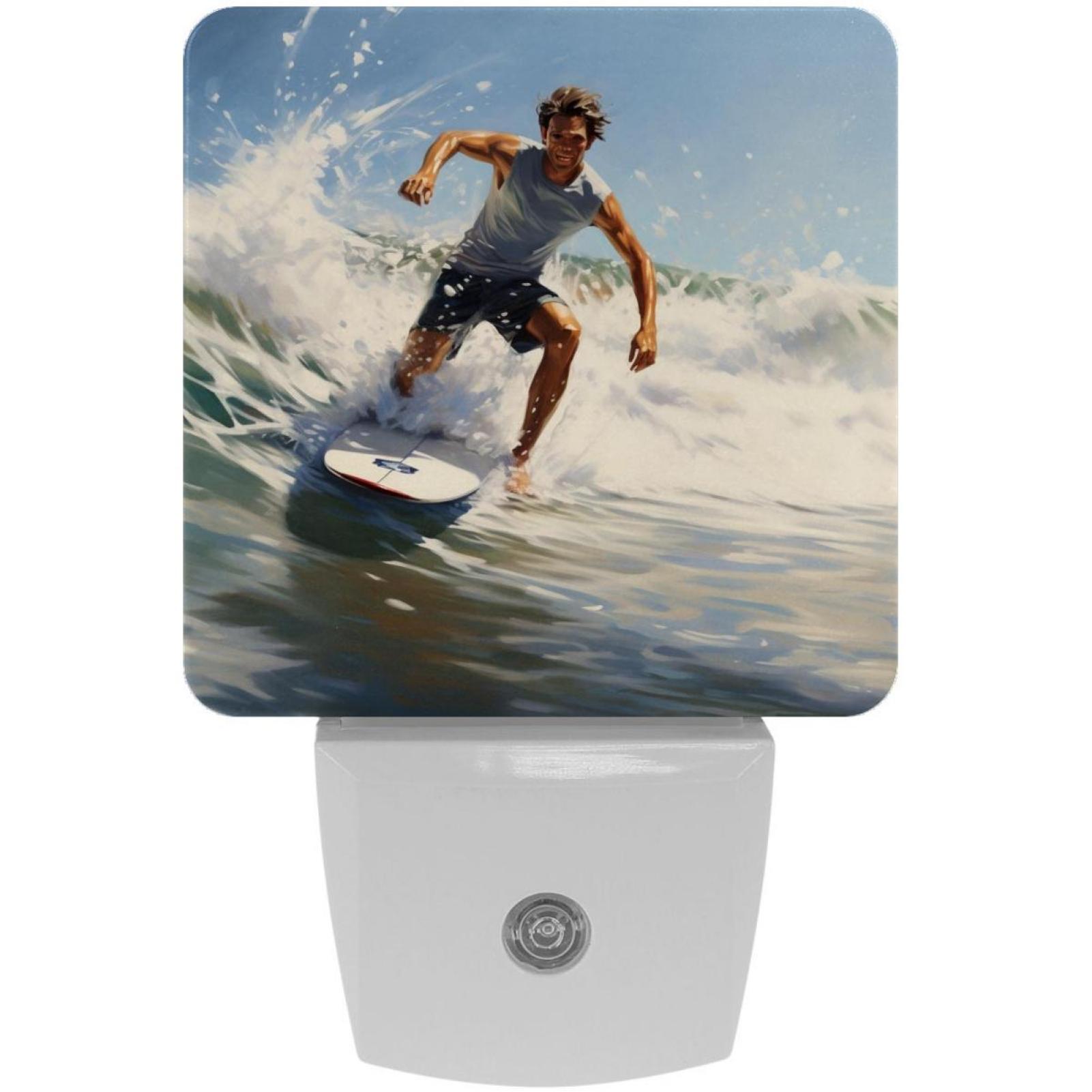 Surfing LED Square Night Lights - Energy Efficient and Stylish Bedroom ...