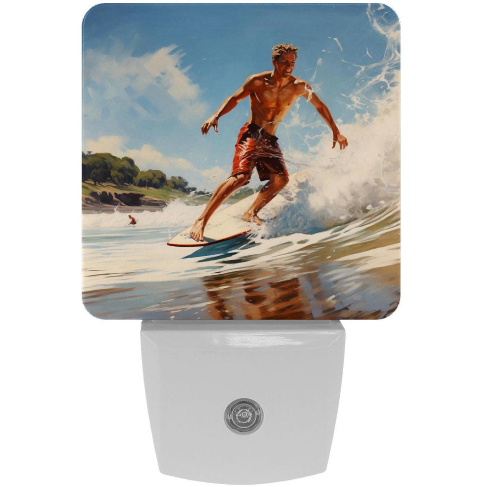 Surfing LED Square Night Lights- Modern and Energy Efficient Bedside ...