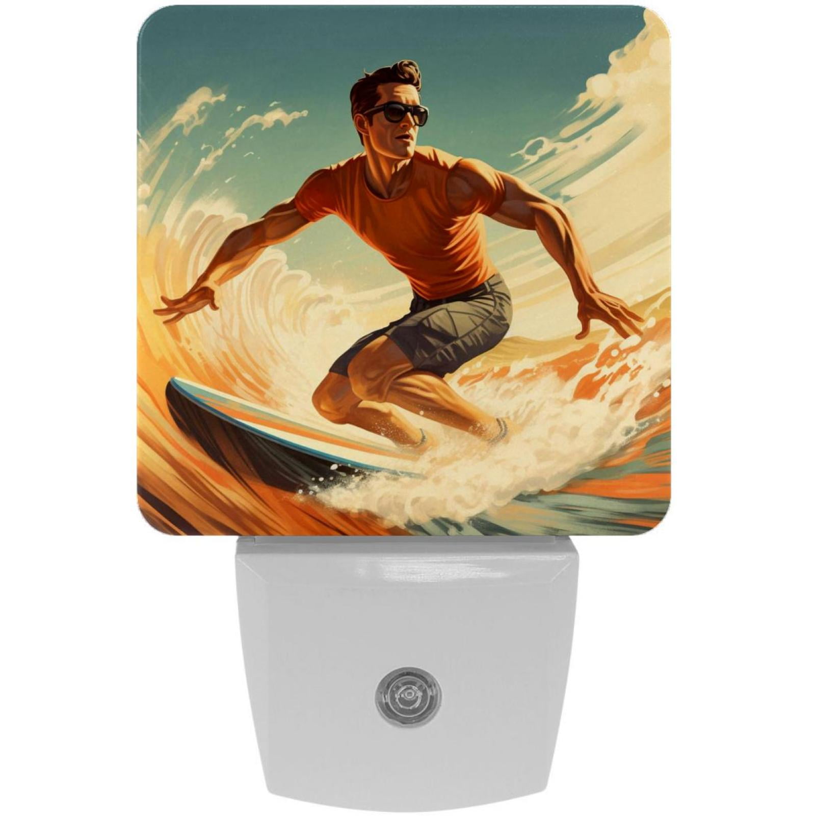 Surfing LED Square Night Lights - Stylish and Energy-Efficient Room ...