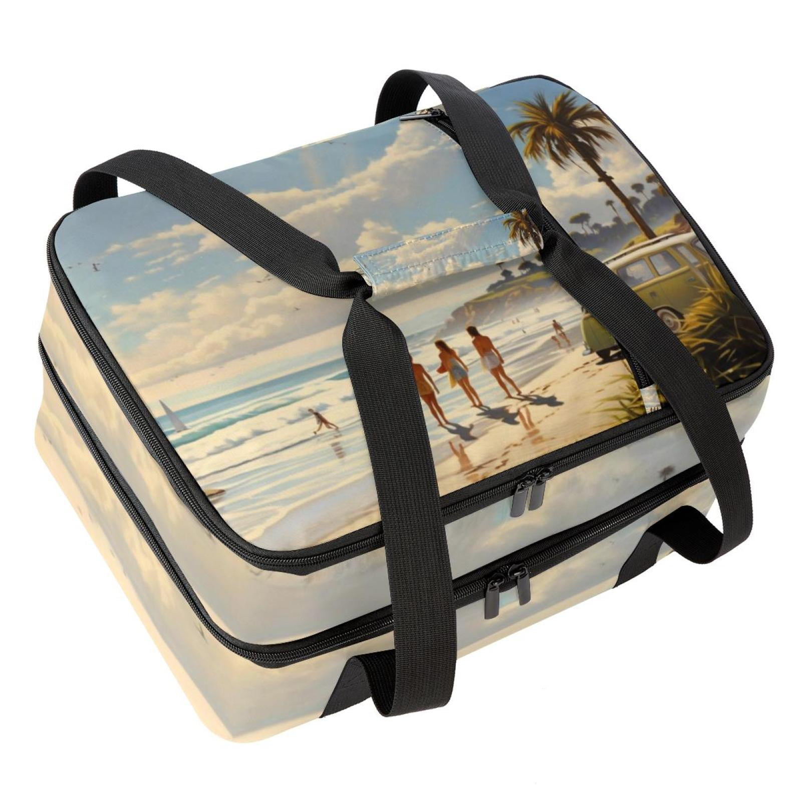 Surfing Large Capacity Double Layered Insulated Refrigerated Lunch Bag ...