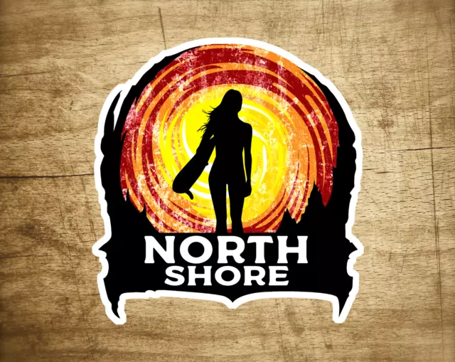 Surfing North Shore Surf Oahu Hawaii Surfboard Decal Sticker Phone ...