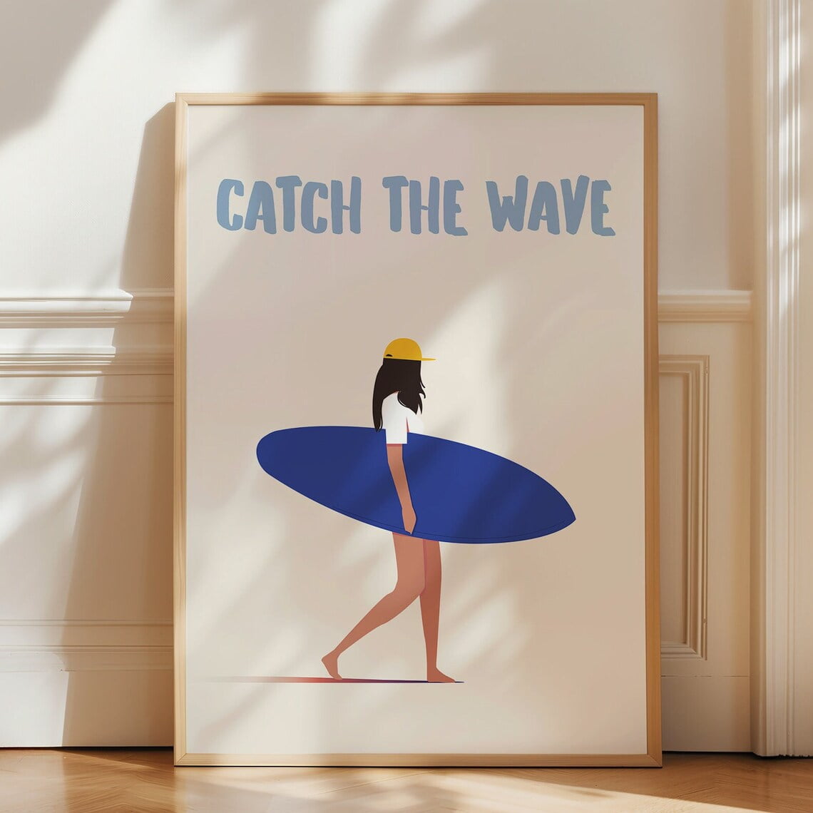 Surfing Poster, Surf Girl Print, Trendy Summer Poster, Beach House ...