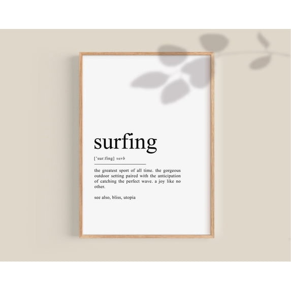Surfing Poster, Surfing Definition Poster, Surfing Poster, Surfing ...