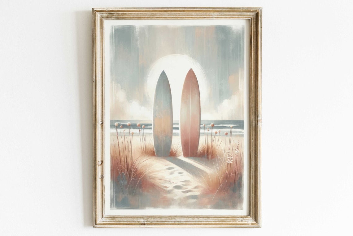 Surfing Print, Surfboard Wall Art, Beach Painting, Surfer Print, Surfer ...