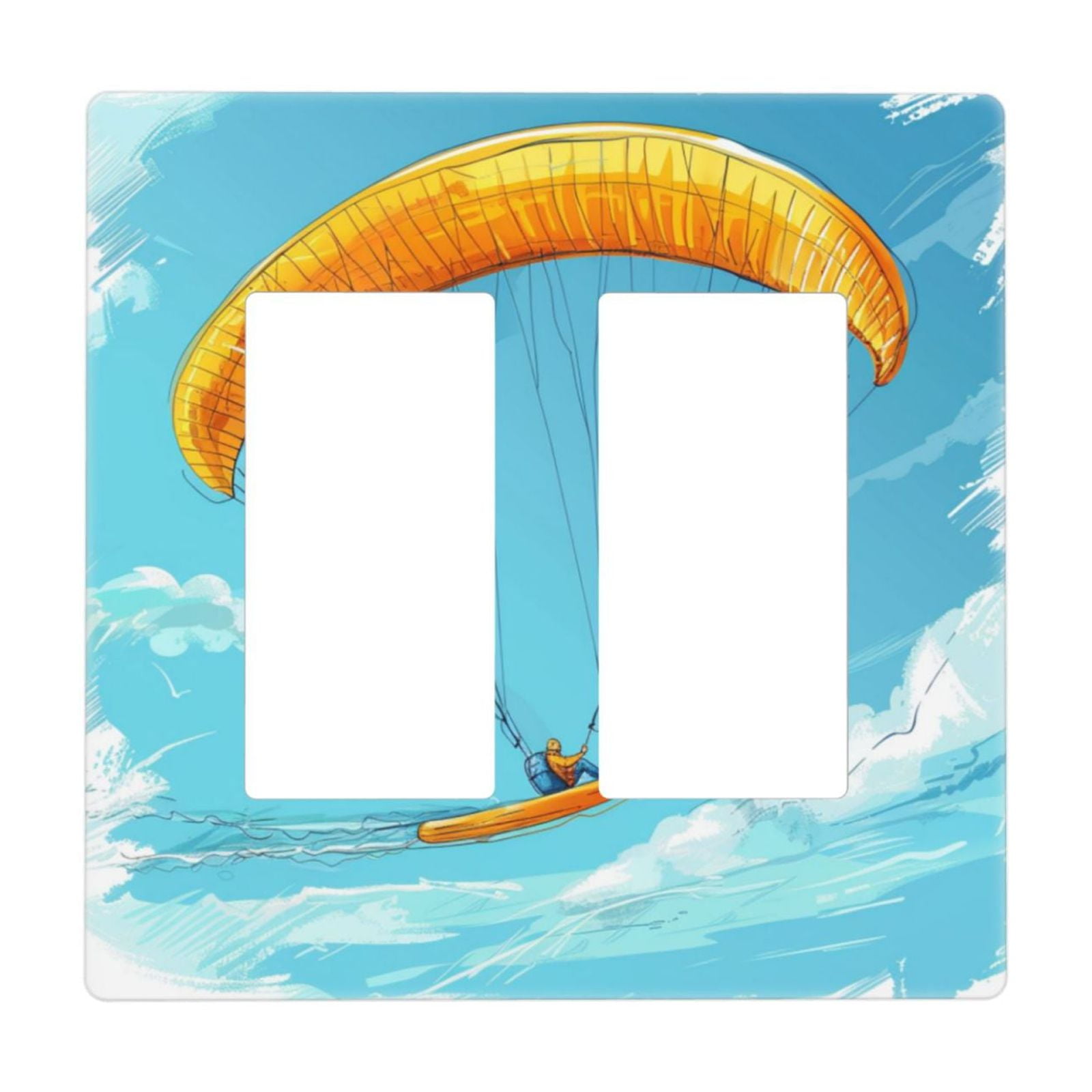 Surfing Sky Switch Cover Decorative Wall Plate / 2-Gang Screwless ...