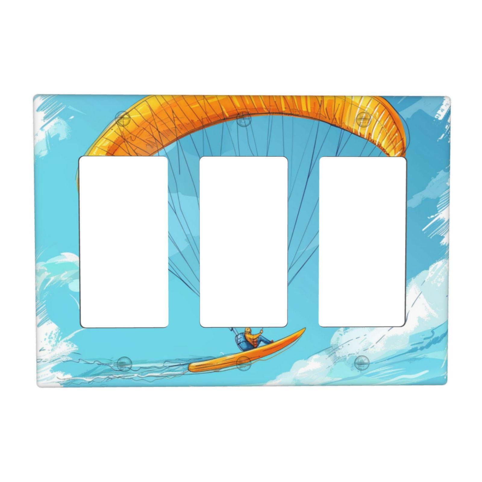 Surfing Sky Switch Cover Decorative Wall Plate 3-Gang Standard Size ...