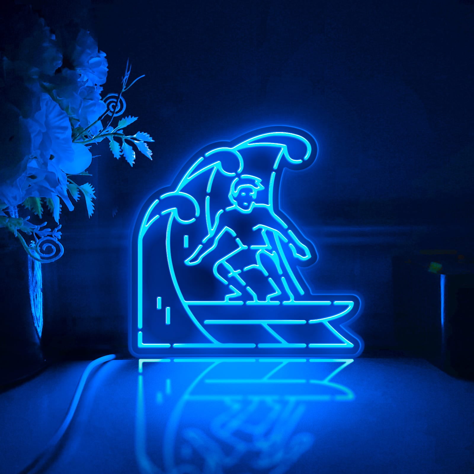 Surfing Sport Led Light Box, Dimmable Neon-Like Light Signs USB Power ...