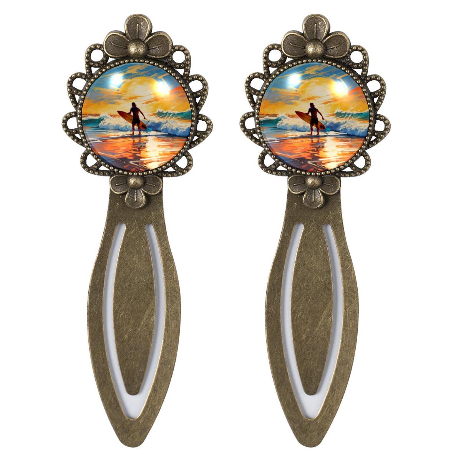 Surfing Vintage Copper-Colored Lace Bookmarks: Stainless Steel Reading ...