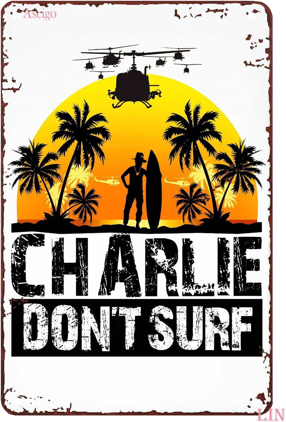 Surfing Wall Art Decor Charlie Don't Surf Surfing Military Humour ...