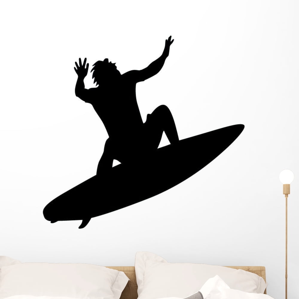 Surfing Wall Decal Sticker, Wallmonkeys Peel & Stick Vinyl Graphic (36 ...