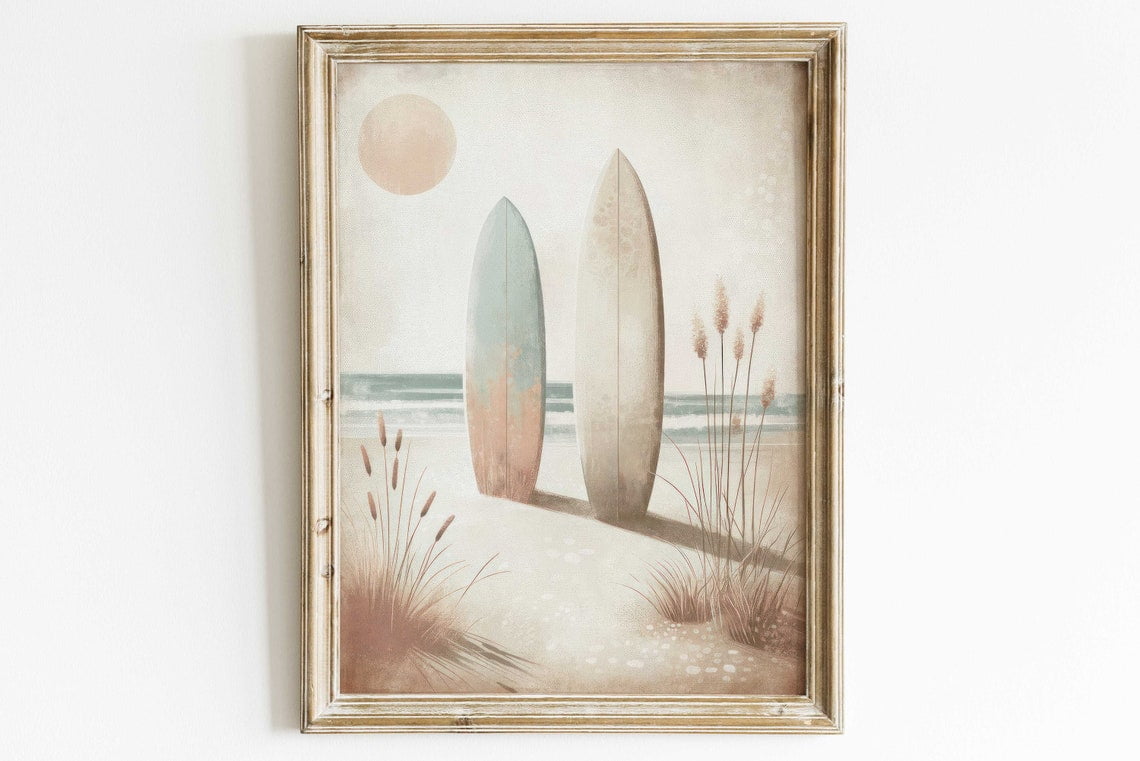 Surfing Wall Decor, Surfboard Print, Beach Painting, Surfing Art ...
