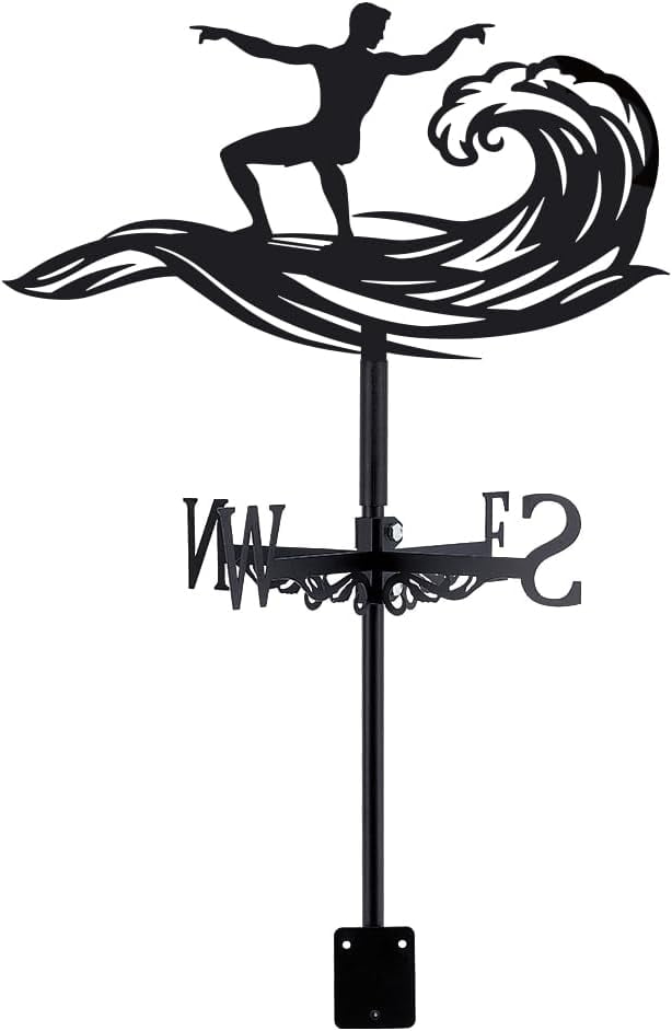 Surfing Weather Vane Surfing and Surfboard Metal Weathervane Wind Vanes ...
