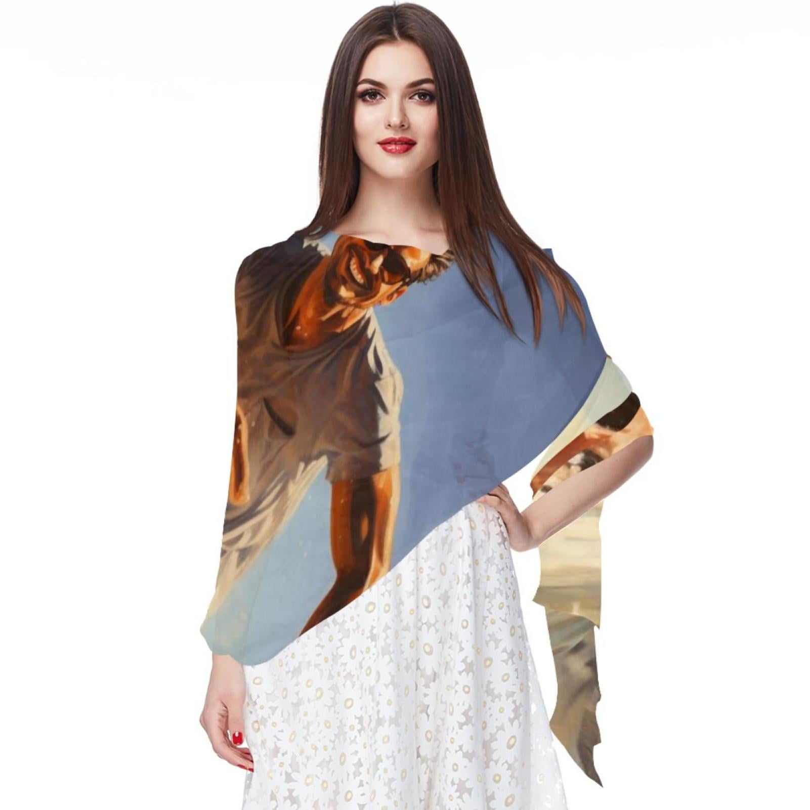 Surfing in Summer Translucent Chiffon Yarn Silk Scarf - Light ...